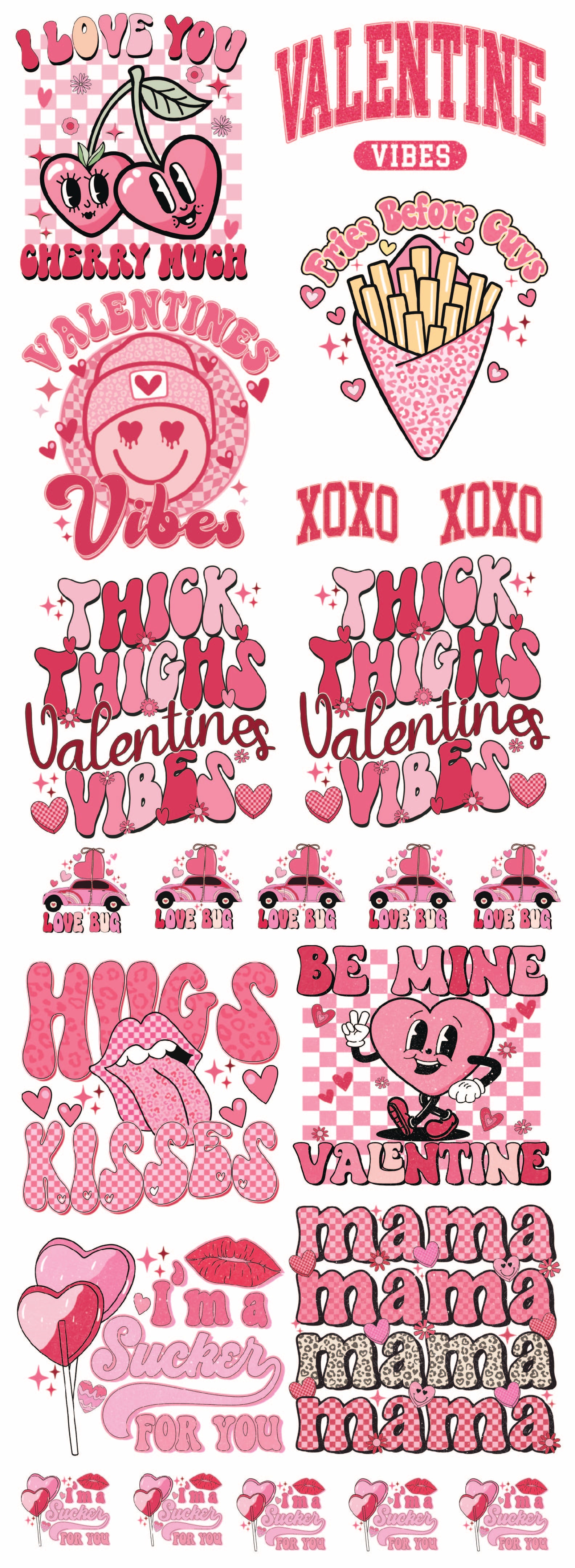 Valentines Day Premade gang sheet 2 – Dizzy Printing