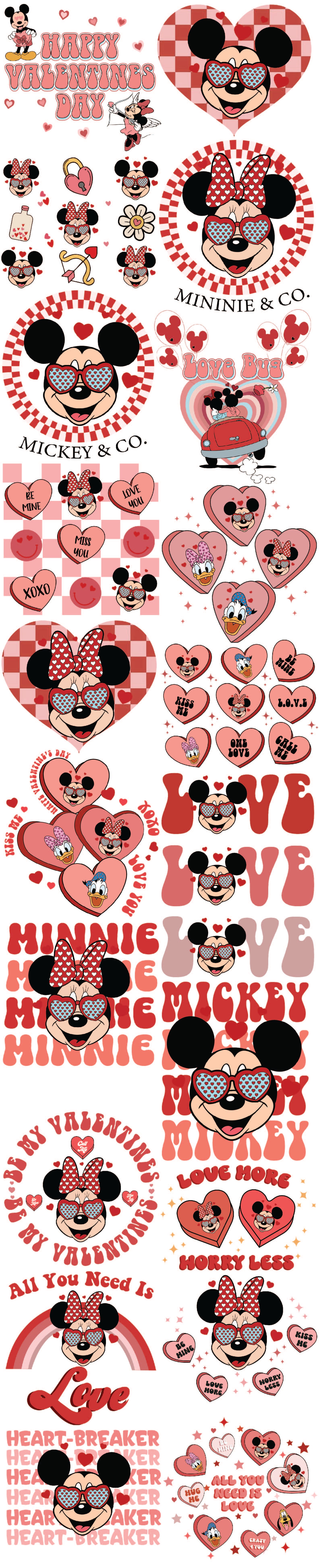 Valentines Day Premade gang sheet – Dizzy Printing